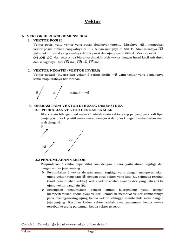Materi Vektor | PDF | Metode & Bahan Ajar | Komputer