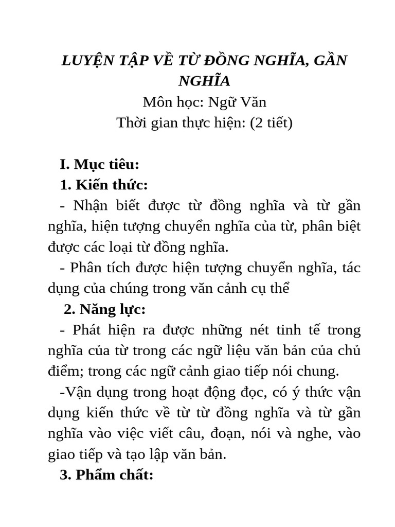 CD 3 - LT ve tu dong nghia, gan nghia | PDF