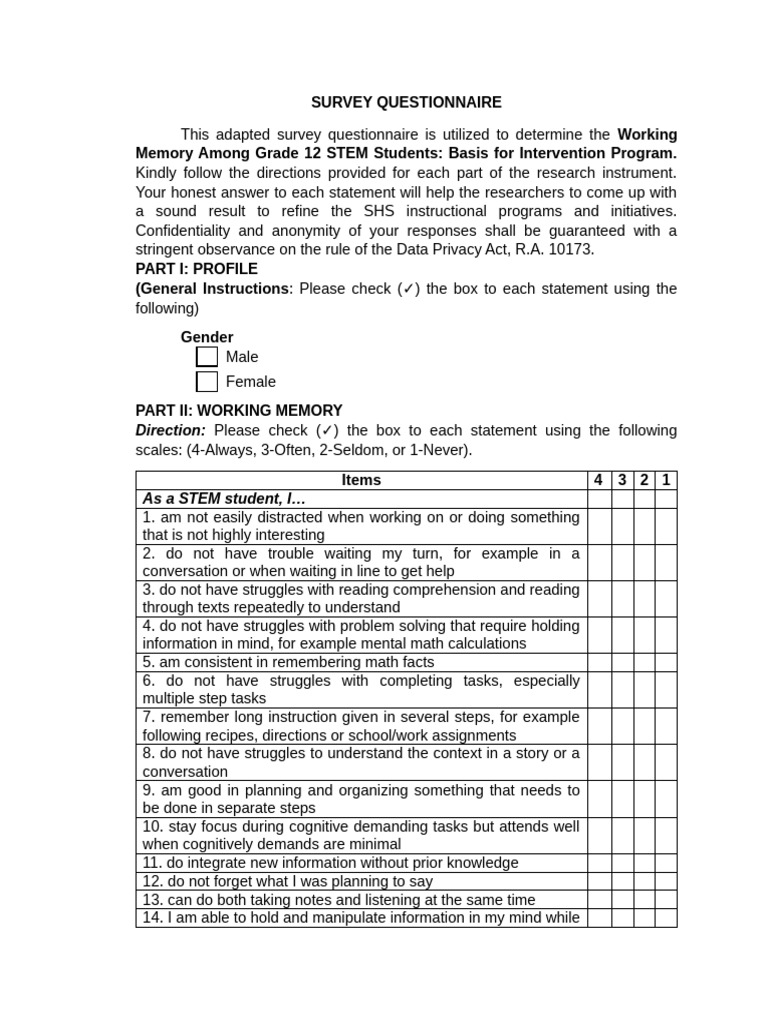 questionnaire-1 | PDF