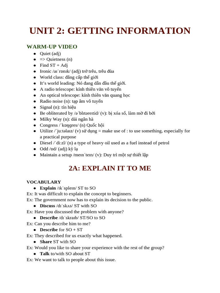 UNIT 2_ GETTING INFORMATION | PDF