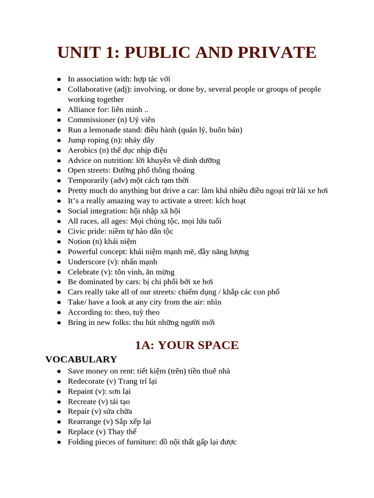 Unit 1 - Public and Private | PDF