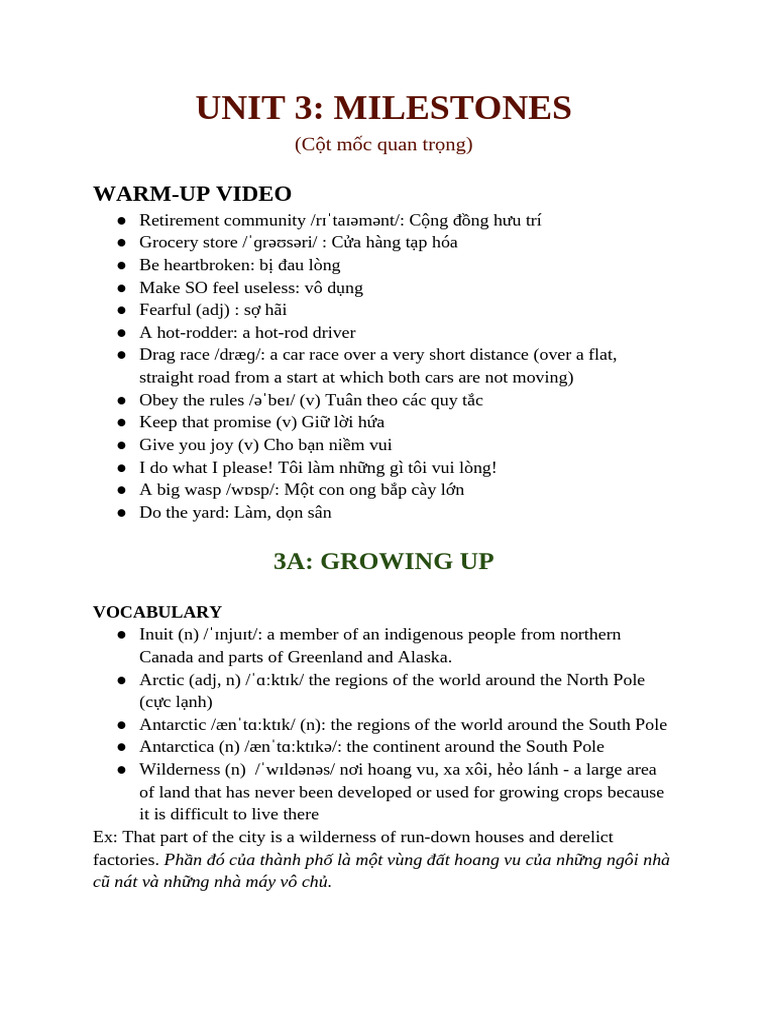 Unit 3 - Milestones | PDF