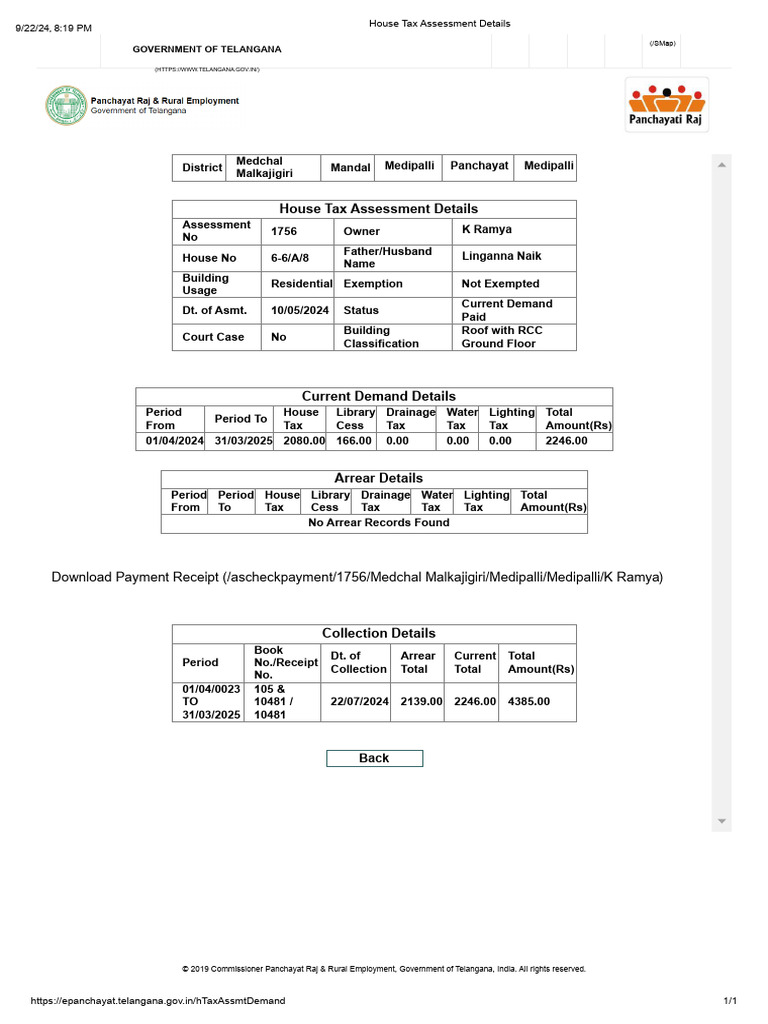 House Tax Assessment Details (3) | PDF | Taxes | Government Finances