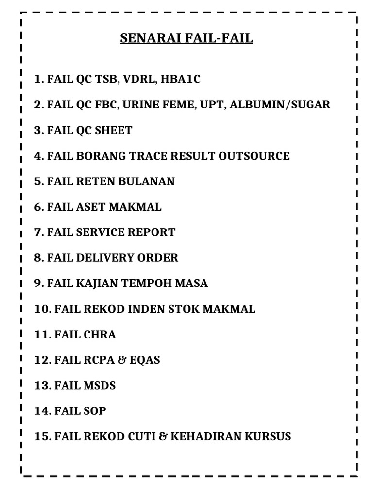 Senarai Fail | PDF