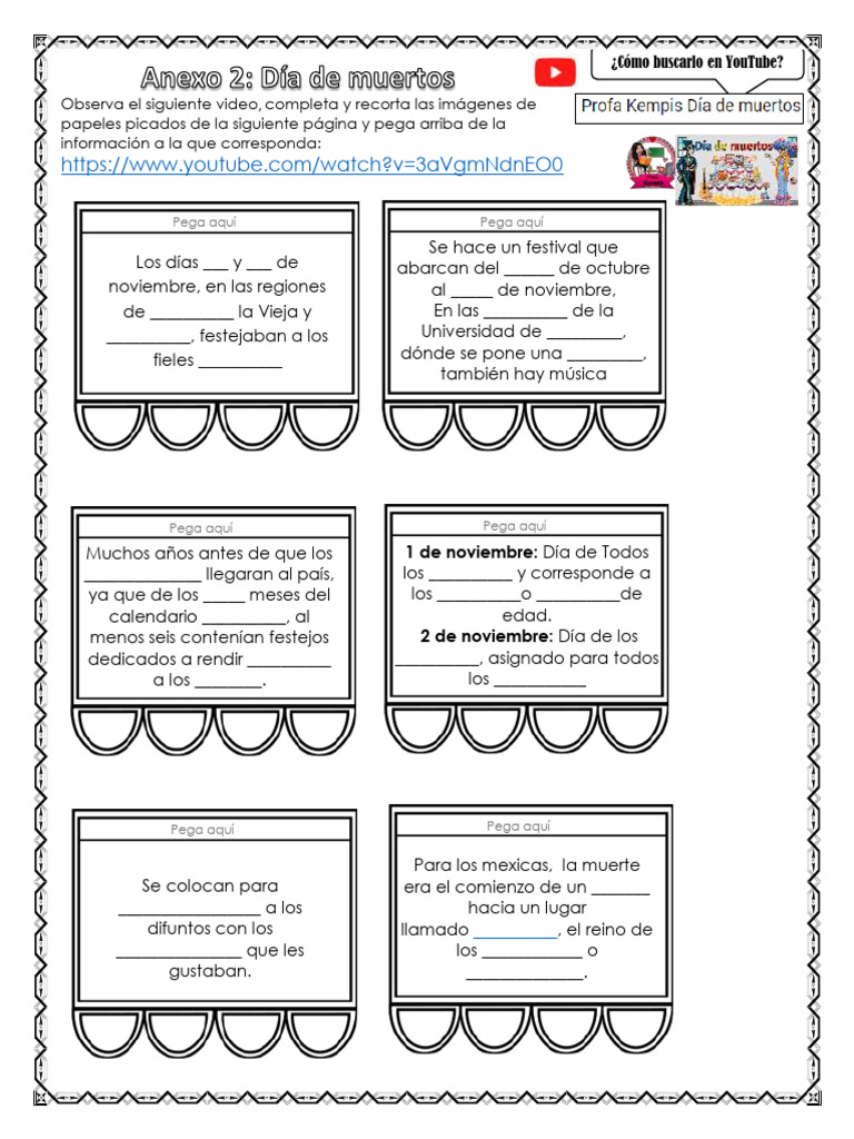 3° y 4° Cuadernillo de Actividades Proyecto Día de Muertos Profa Kempis | PDF