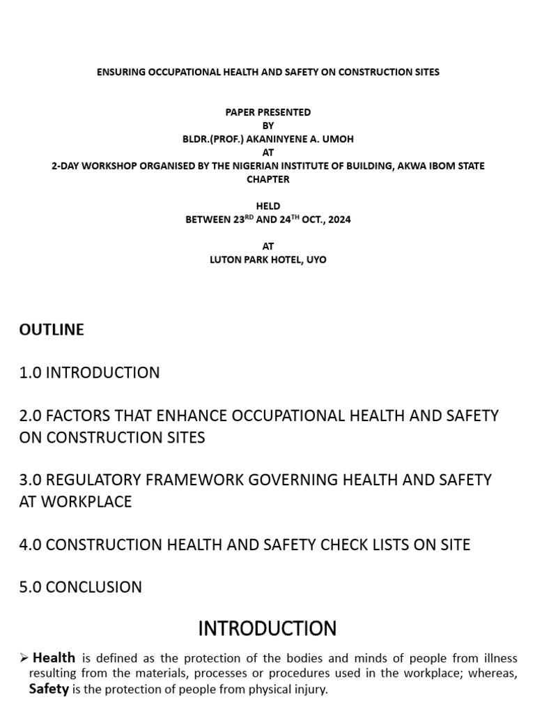 HEALTH AND SAFETY POWERPOINT | PDF | Occupational Safety And Health ...