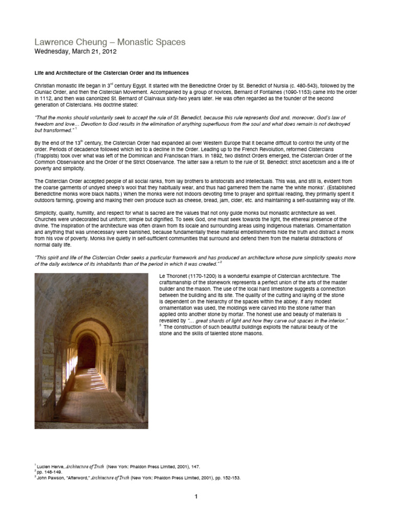 Lawrence Cheung - Monastic Spaces | PDF