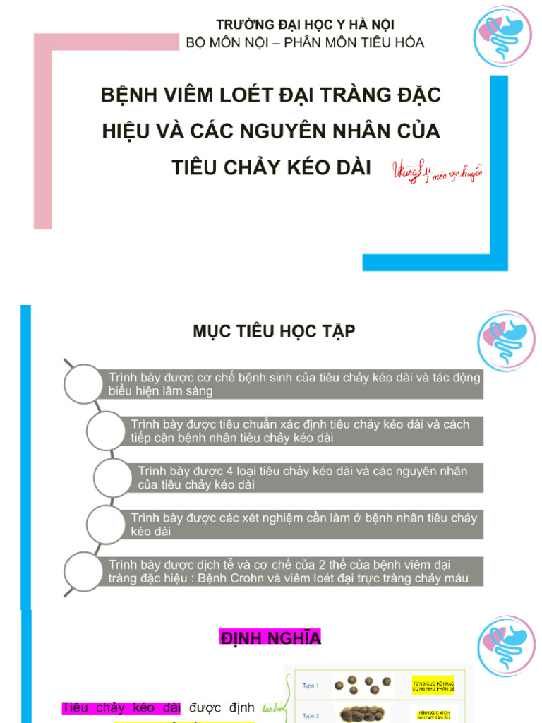 LEC10 Bệnh viêm loét đại tràng đặc hiệu và các nguyên nhân của tiêu chảy kéo dài | PDF
