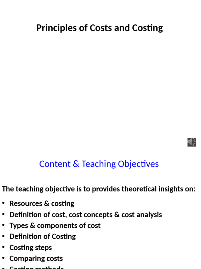 Costs and Costing Principles | PDF | Cost–Benefit Analysis | Cost