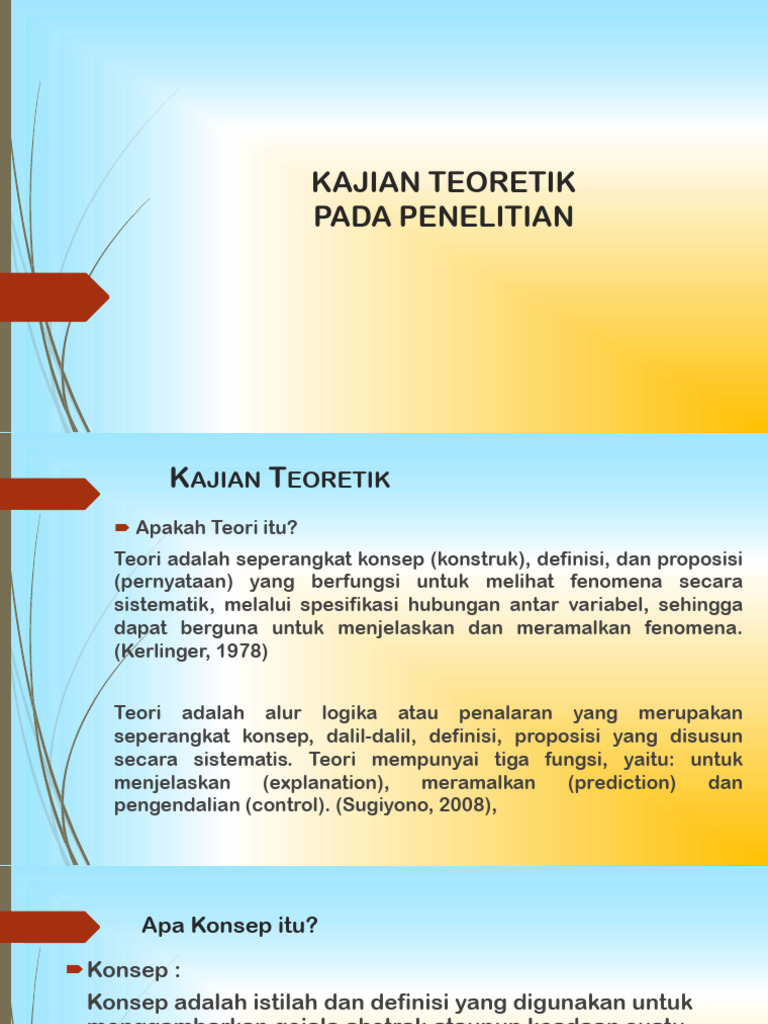 05 Kajian Teoretik Pada Penelitian | PDF