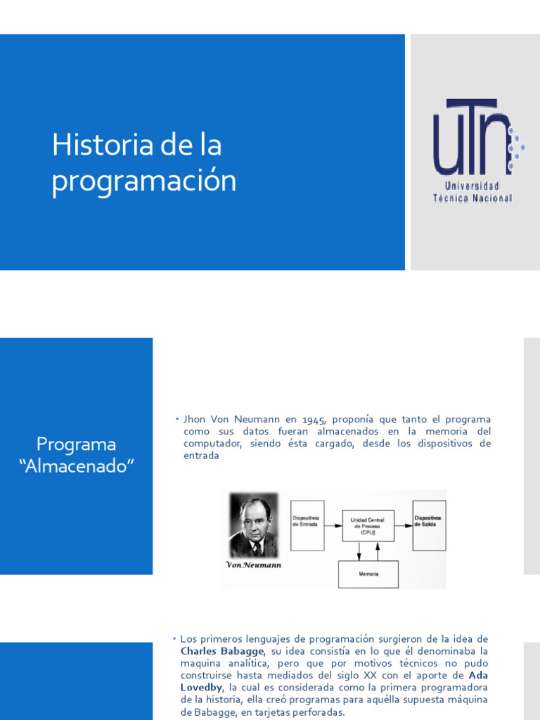 T2 - Historia de La Programación | PDF | Lenguaje de programación ...