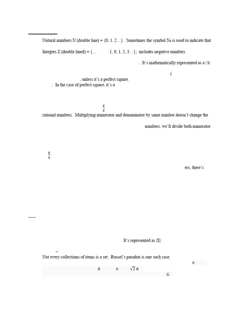 Math Week1 Notes Github | PDF | Numbers | Function (Mathematics)