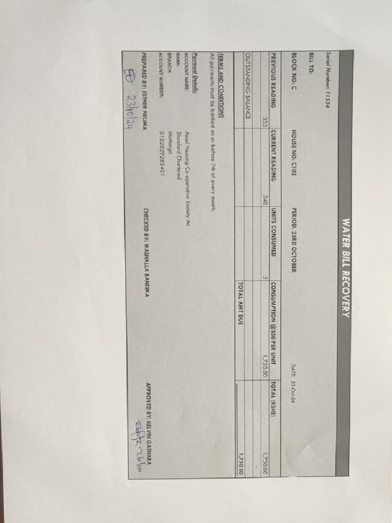 Water Rates and Payments in Kiambu County | PDF