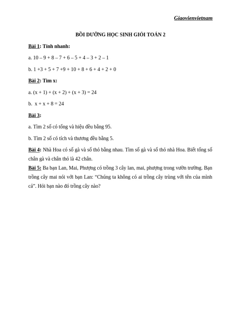 Boi Duong Hoc Sinh Gioi Toan | PDF