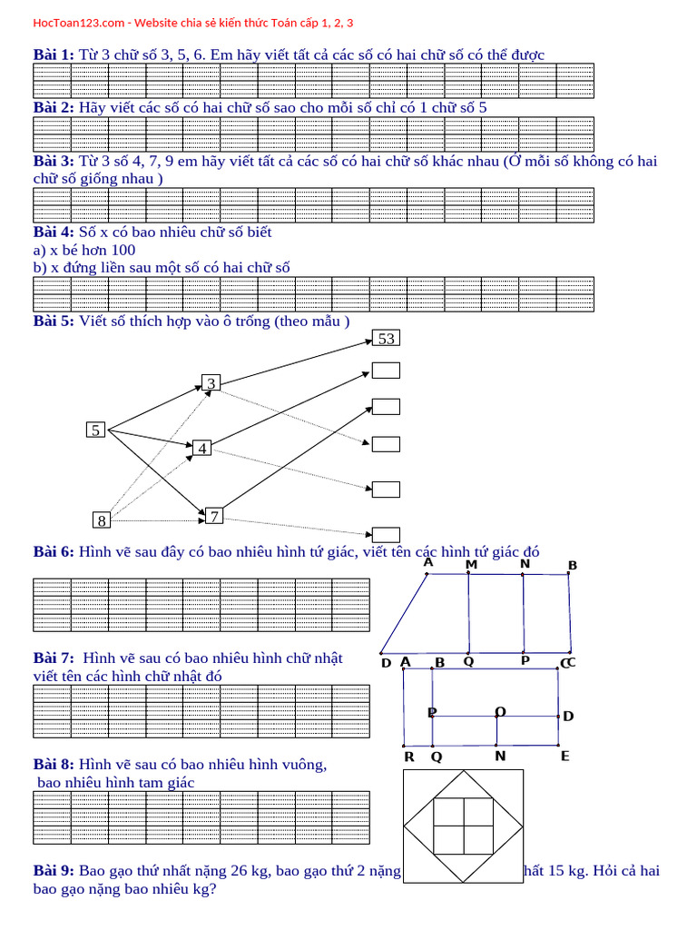 Bai Tap On Thi HSG Toan Lop 2 | PDF
