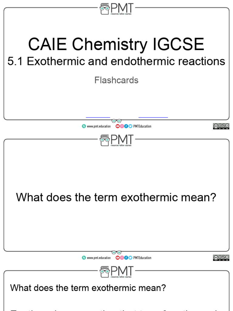 Exothermic vs Endothermic Reactions Guide | PDF | Chemical Reactions ...