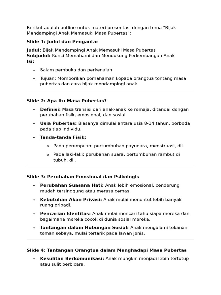 Berikut Adalah Outline Untuk Materi Presentasi Dengan Tema | PDF