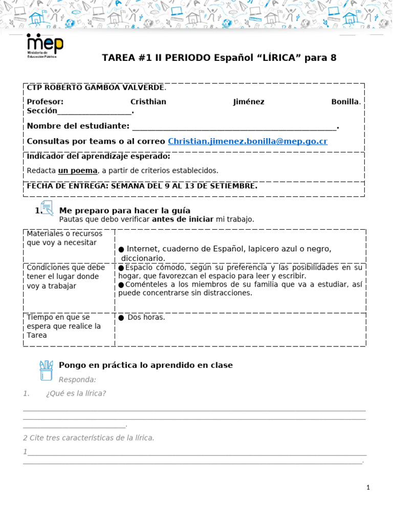 Traea 1 II Periodo 8 Poesía | PDF | Rima | Formas narrativas