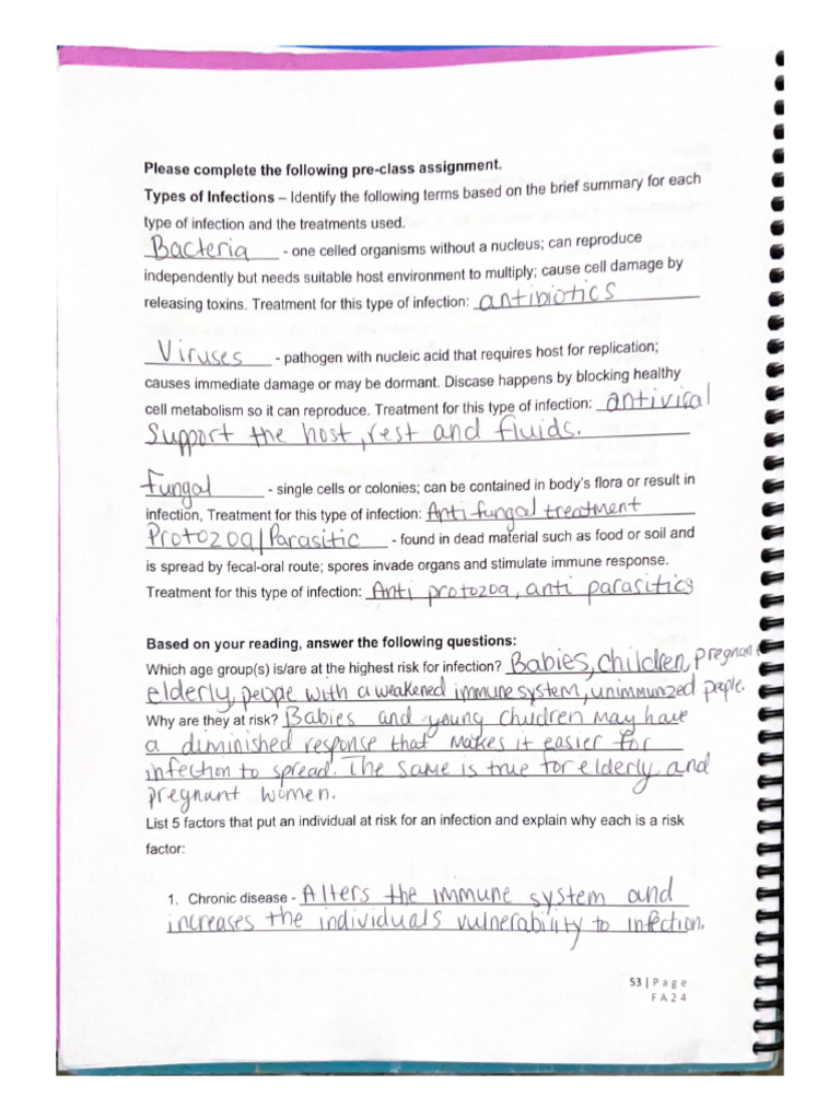 Please Complete The Following Pre-Class Assignment. | PDF