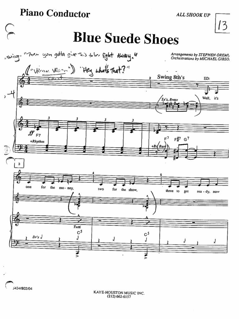 Blue Suede Shoes 악보 | PDF