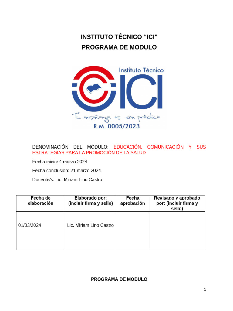 Modulo 1-2B PSB | PDF | Evaluación | Maestros