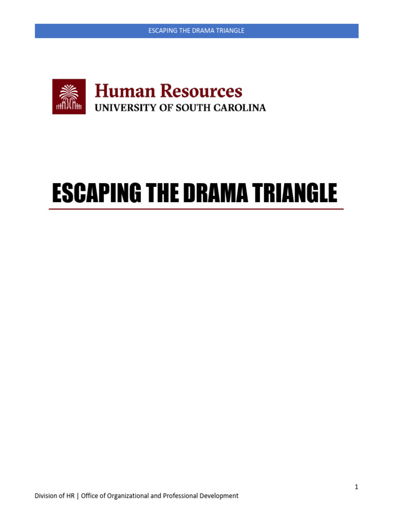 escaping_the_drama_triangle | PDF | Psychology | Psychological Concepts