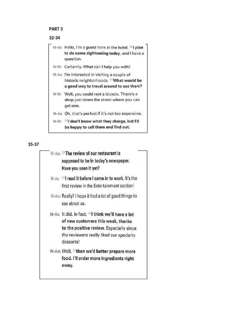 Listening Part 3 Transcript | PDF