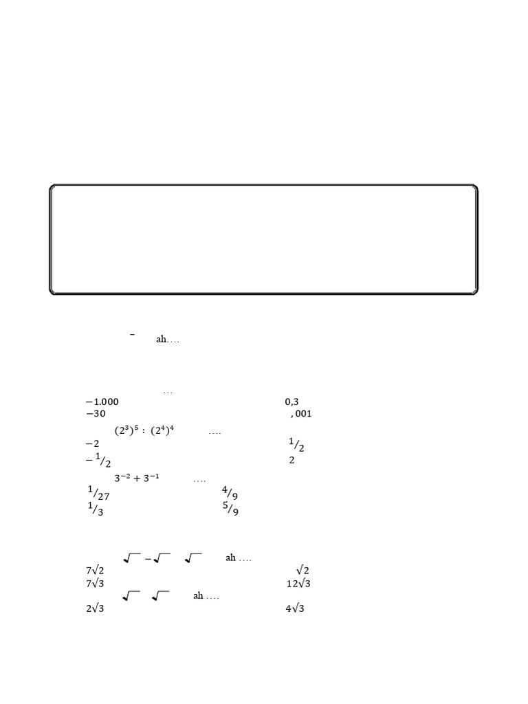 Soal Pas MTK KLS 9 K13 | PDF