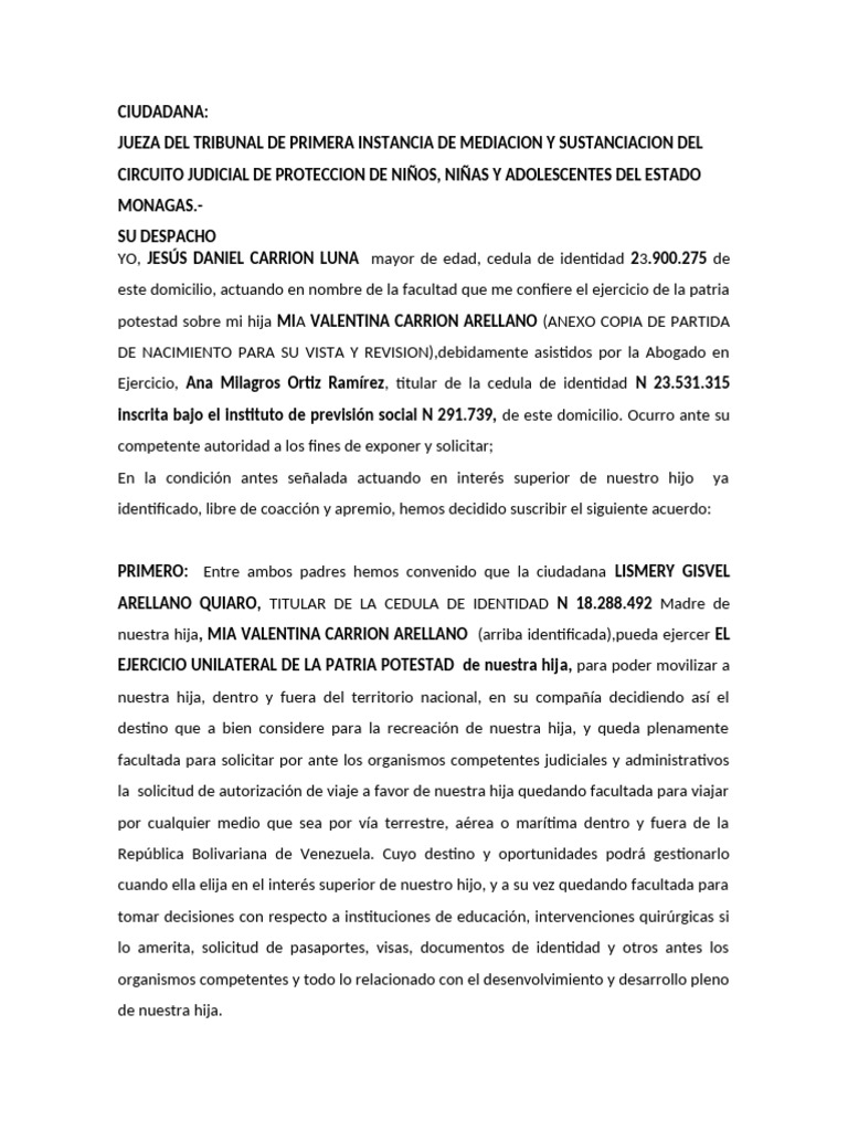 Solo Representacion Mary | PDF | Documento de identidad | Justicia