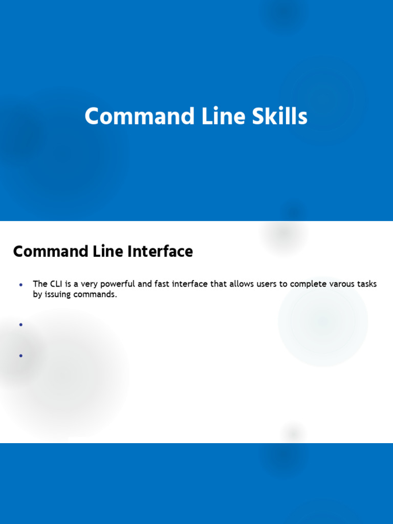 Module 01.2 - Command Line Skills | PDF | Command Line Interface | Shell (Computing)