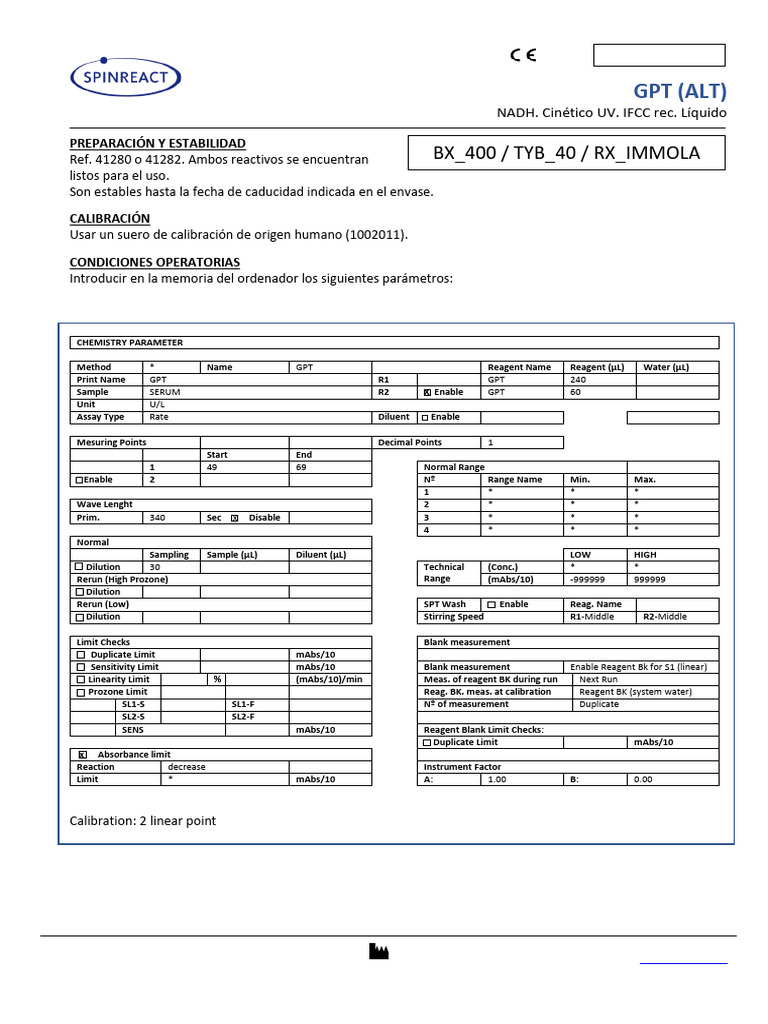 GPT (ALT) Calibration Guidelines | PDF | Chemistry | Laboratories