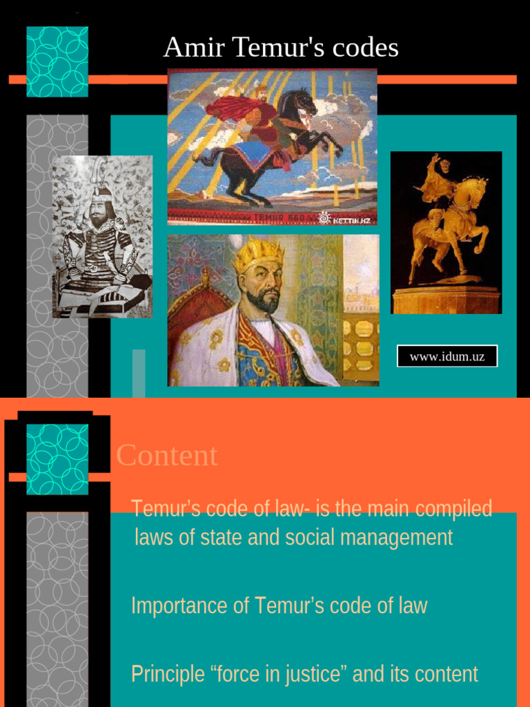 Temur's Code: Governance Principles | PDF | Law