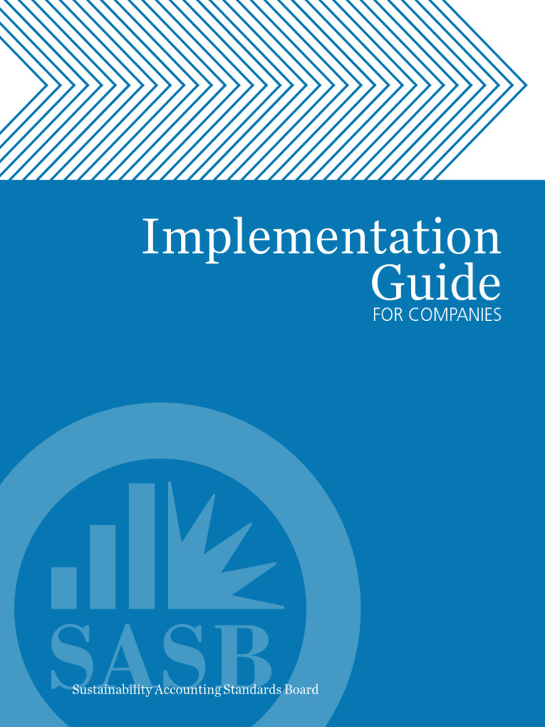 SASB Implementation Guide for Companies | PDF | Regulation S K | Business