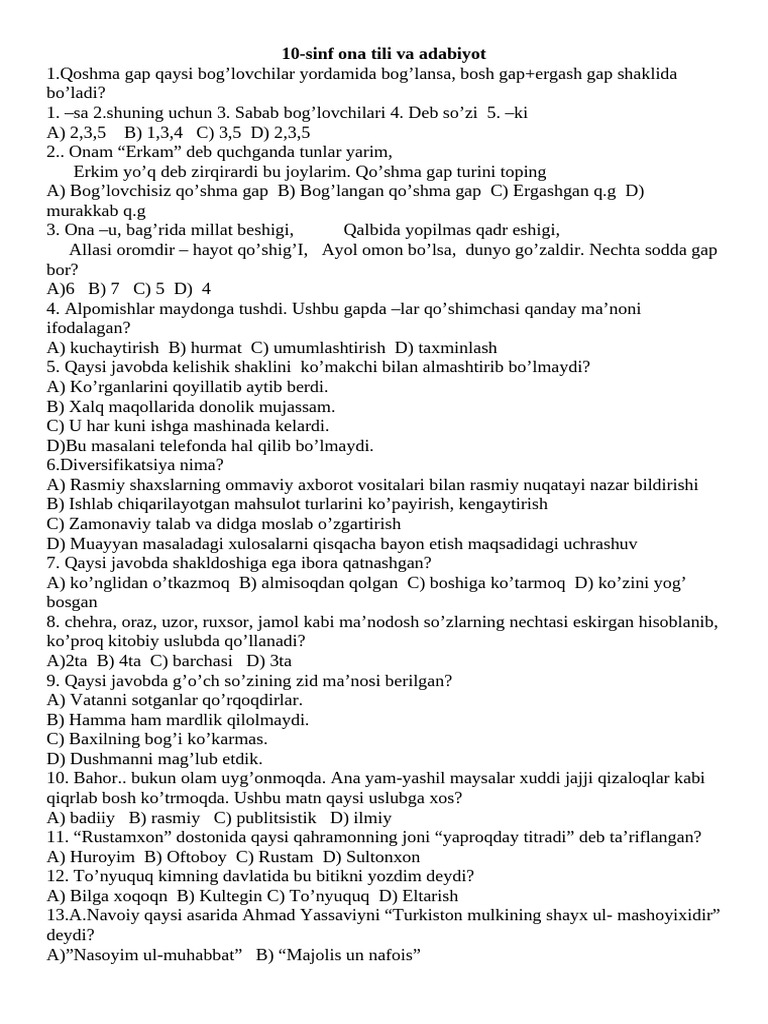 10 Sinf | PDF
