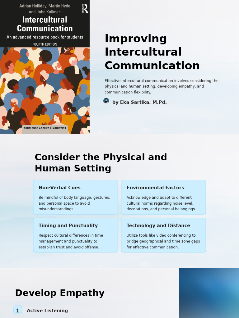 Improving Intercultural Communication | PDF | Communication | Nonverbal ...