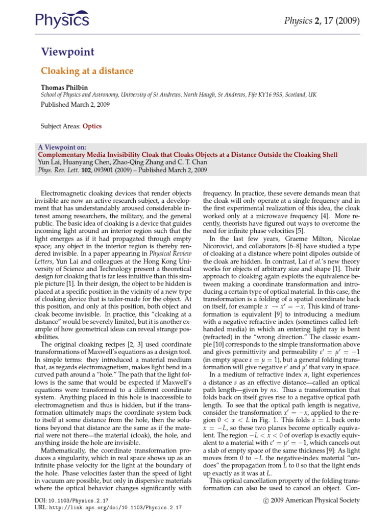 Physics 2 17 | PDF | Refractive Index | Physics