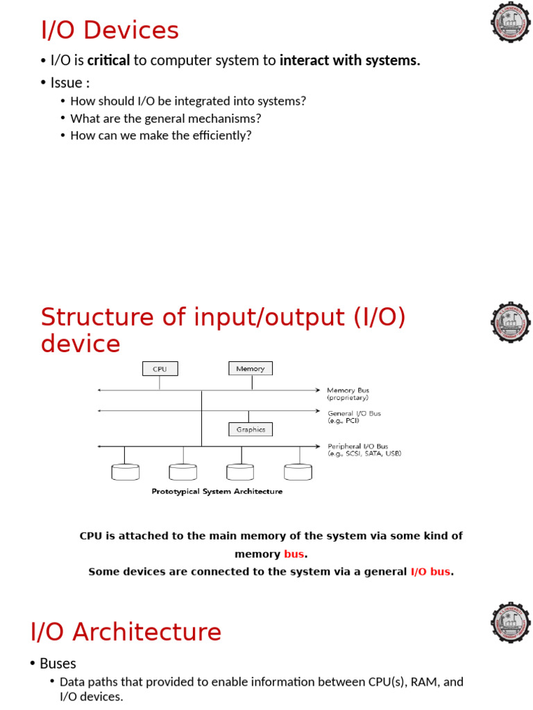 I/O Devices: Critical Interact With Systems | PDF | Input/Output | Operating System