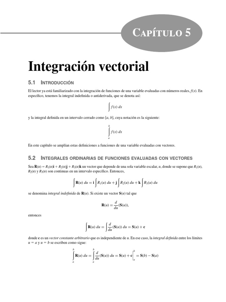 Lectura t3 Calculo Vectorial | PDF | Integral | Vector Euclidiano