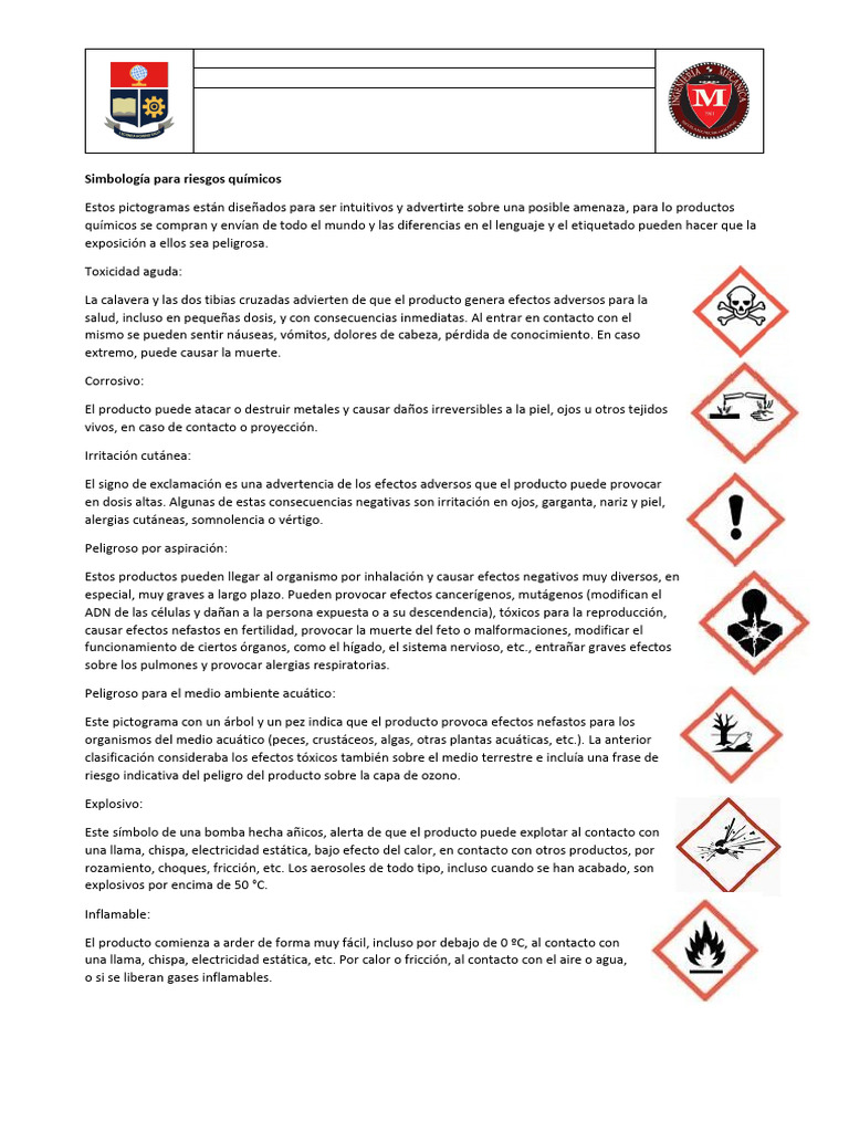 Guía de Simbología de Riesgos Químicos | PDF | Gases | Propano
