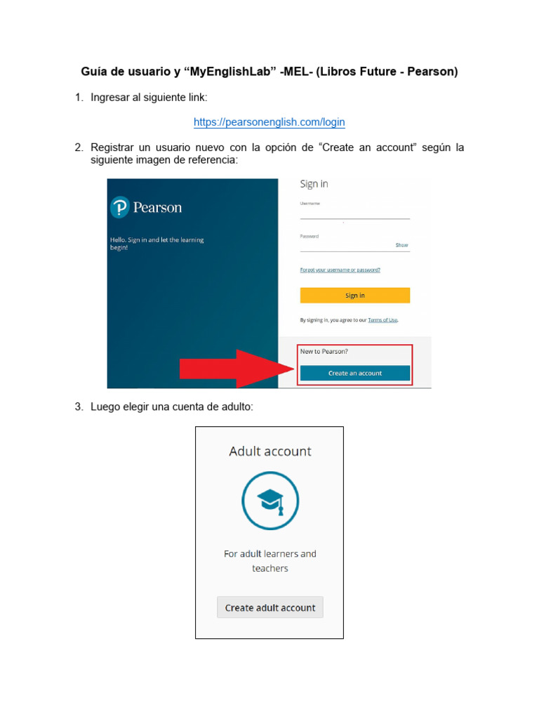 Guía de Usuario y MyEnglishLab - MEL - (Libros Future - Pearson) | PDF