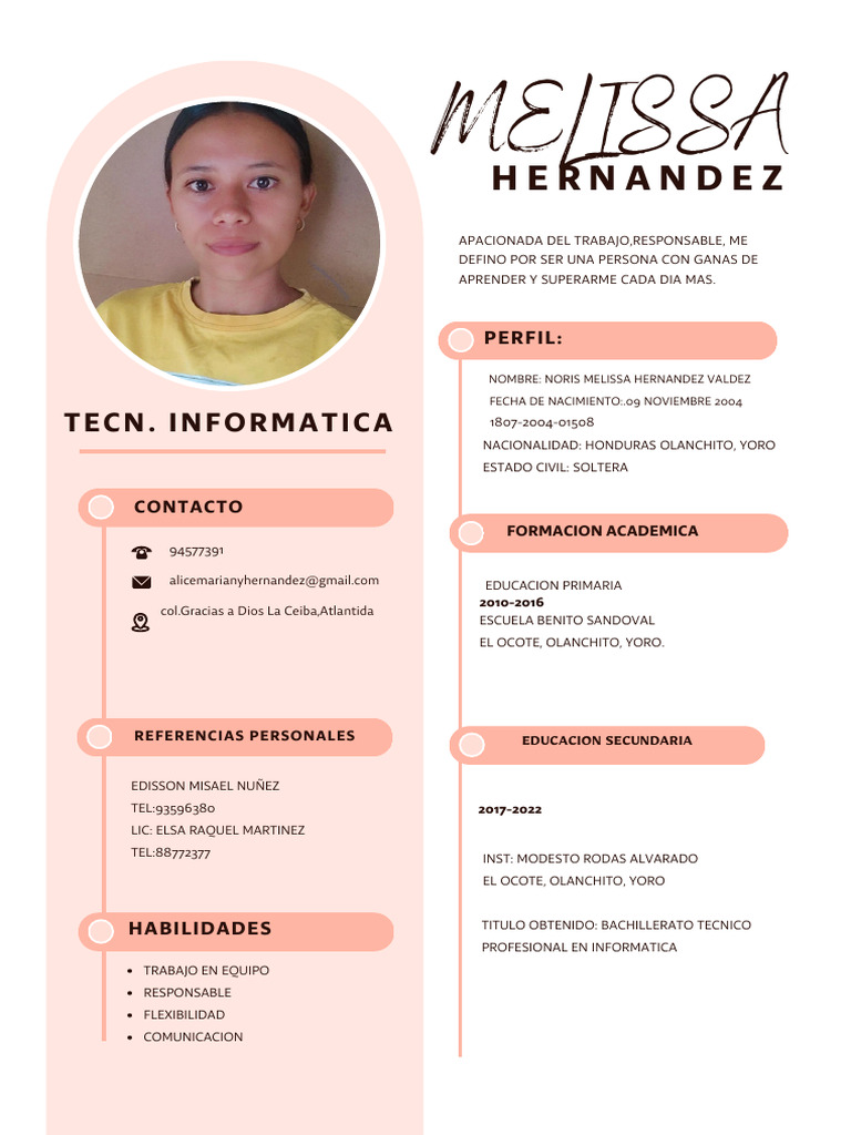 Curriculum Melissa | PDF