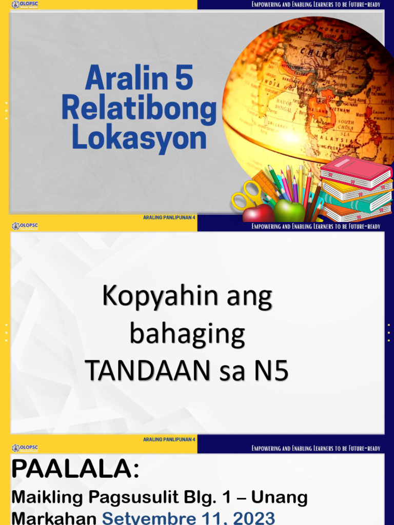 Q1 Aralin 5 - AP4 Relatibong Lokasyon NG Pilipinas | PDF