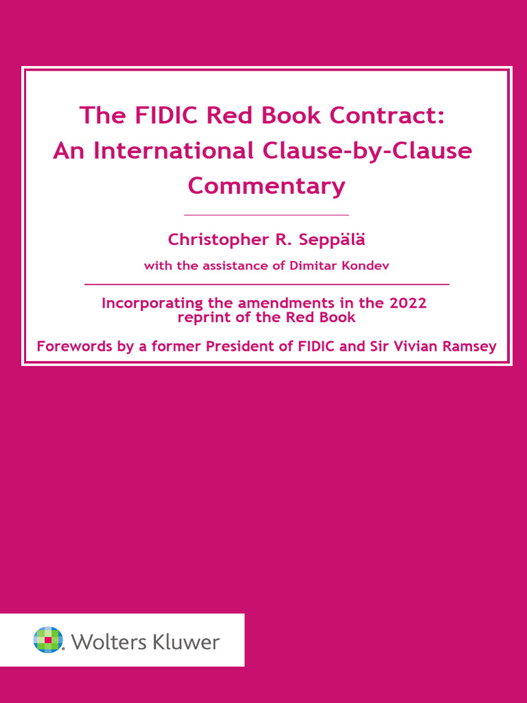 The FIDIC Red Book Contract An International Clause-By-Clause ...