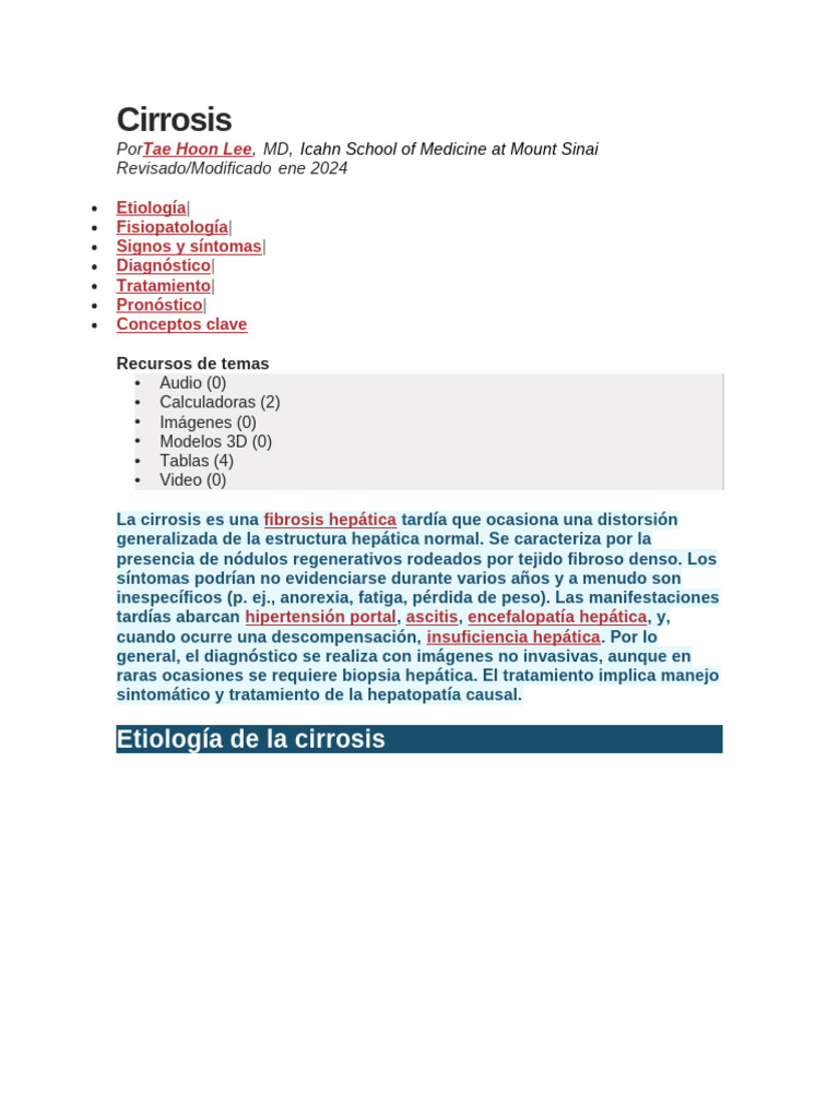 Cirrosis 2024 | PDF | Cirrosis | Hepatitis