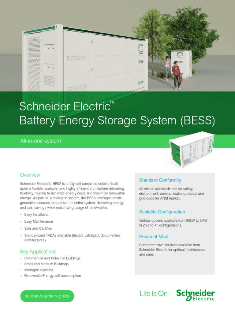 Schneider Electric BESS Overview | PDF | Electrical Grid | Renewable Energy