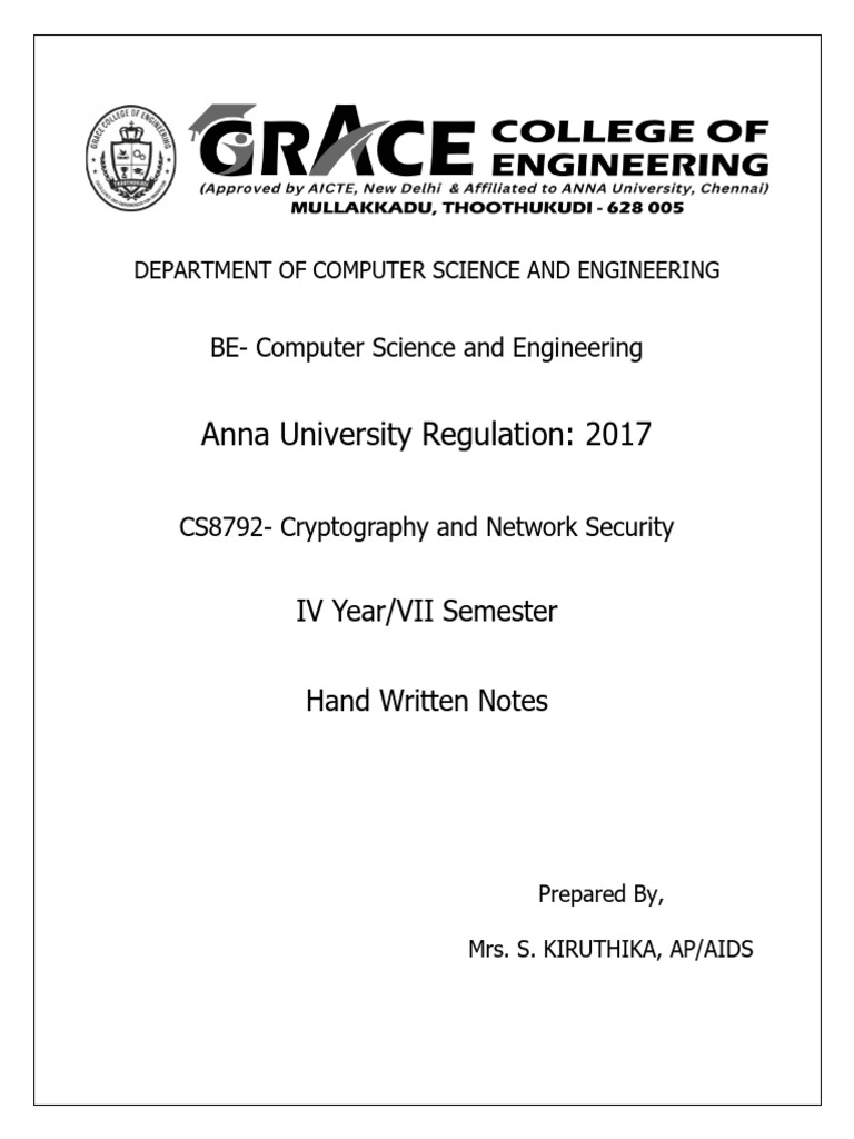 Vii - Cse - 8792 CNS Unit 5 | PDF | Computers | Technology & Engineering