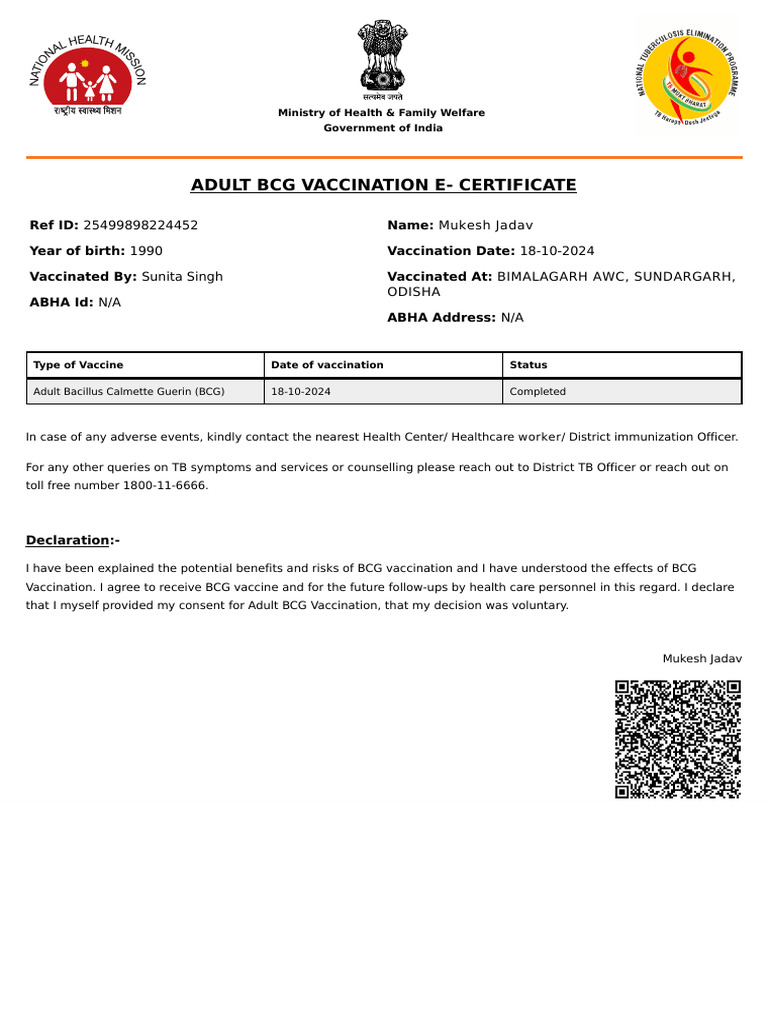 Mukesh Jadav 20241018 ReportCard (2) | PDF