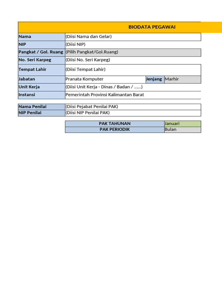 FORMAT PAK Pengangkatan Perpindahan | PDF