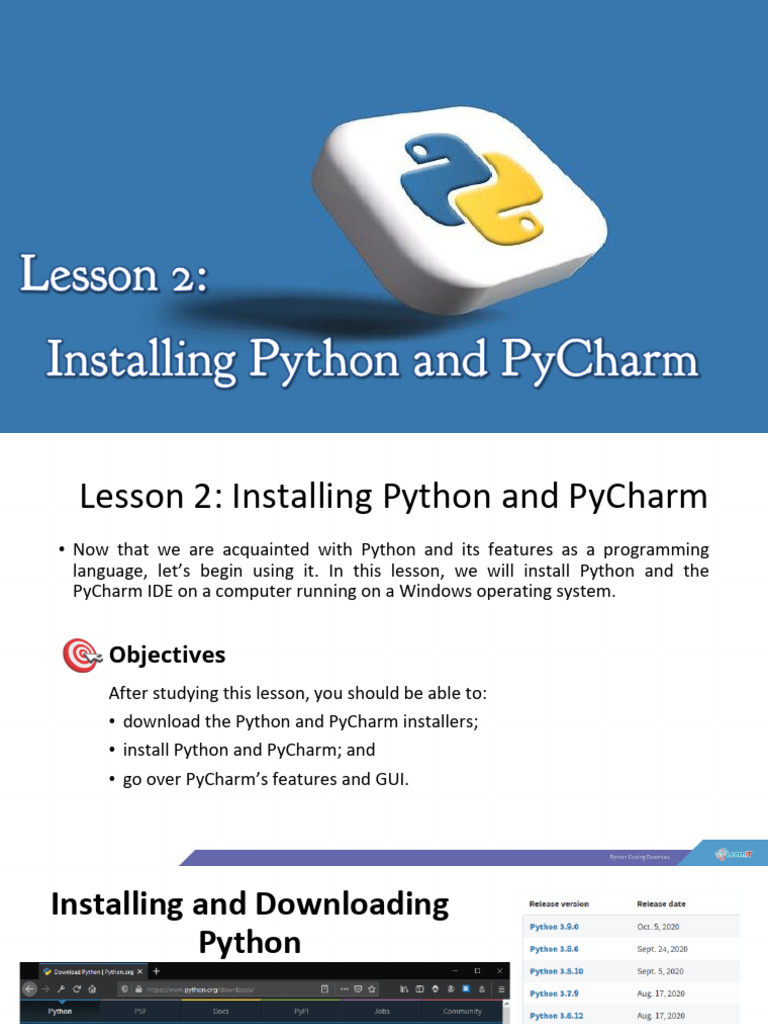Python Ppt Lesson 2 Pdf Integrated Development Environment 2322