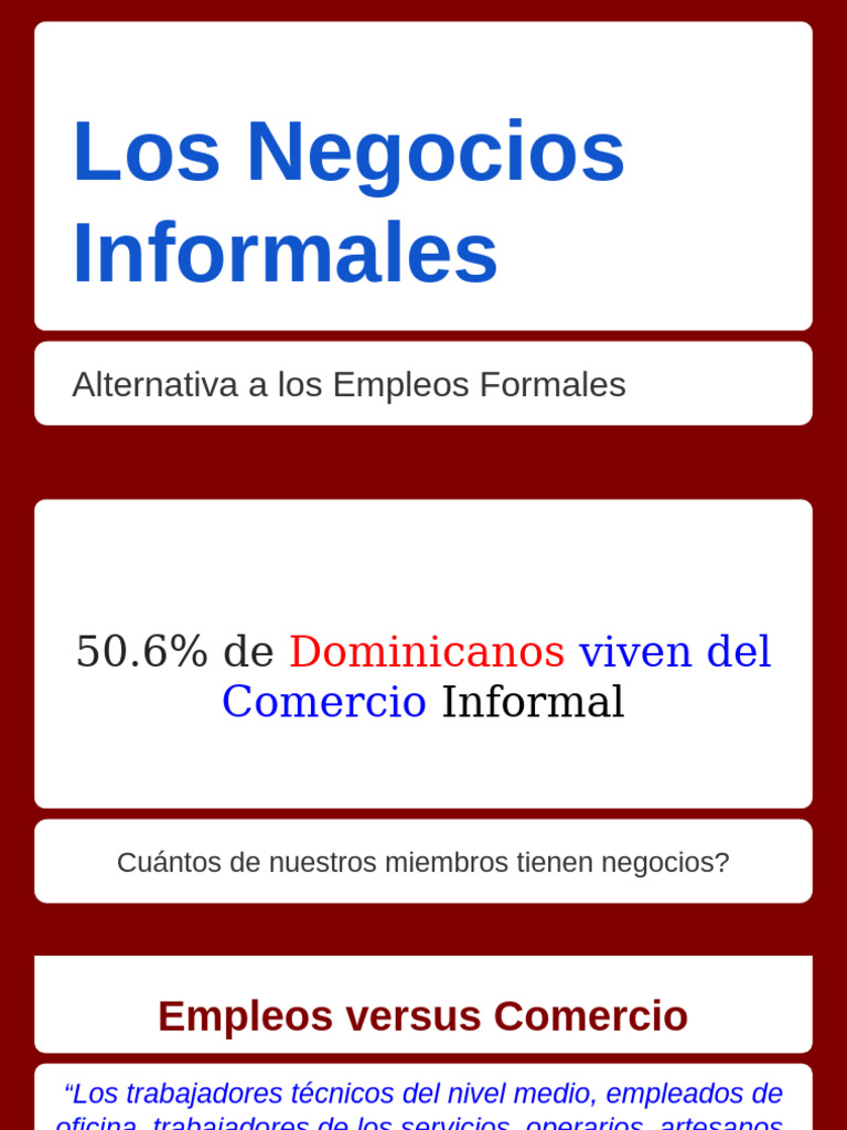 Los Negocios Informales | PDF